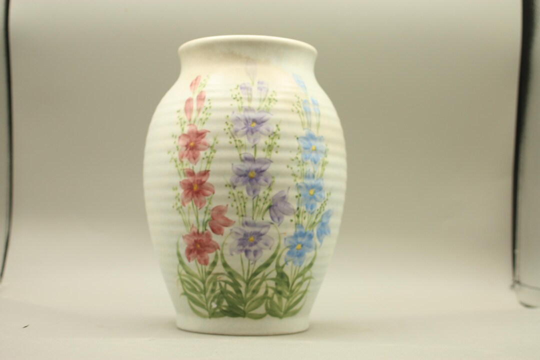Vintage, Radford Hand-painted Floral Vase - Etsy