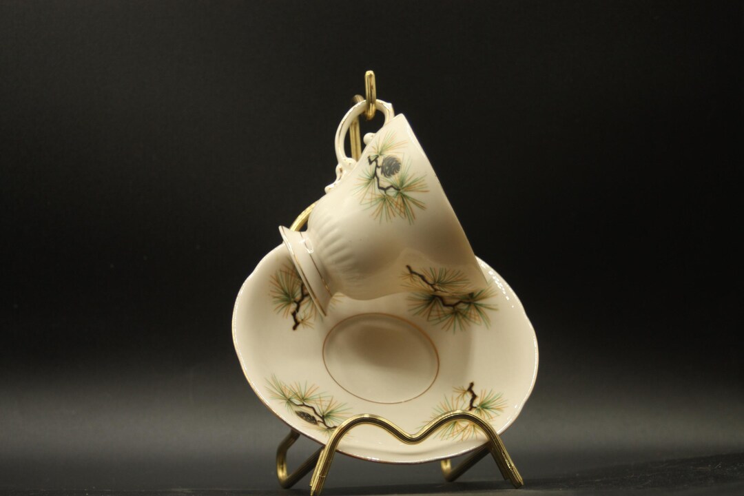 Vintage Saji Fancy China 7/70 Pine Tea Cup and Saucer - Etsy