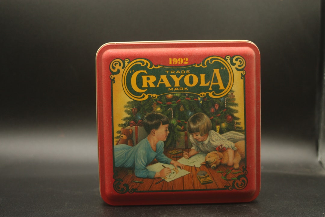 Crayola Crayon 1992 Christmas Tin With 64 Crayons - Etsy