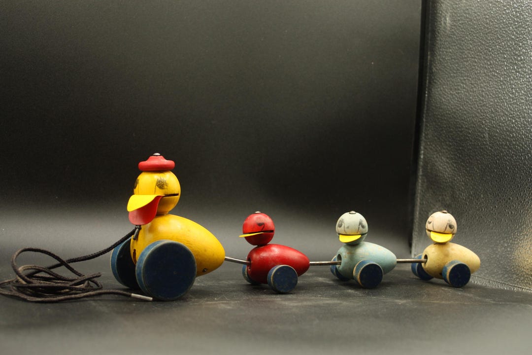 Fisher Price Wooden Duckie Pull Toy - Etsy