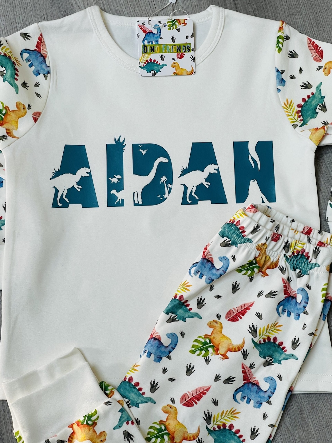 Personalised Dinosaur Pyjamas Dinosaur Birthday Pyjamas Dinosaur Pjs ...