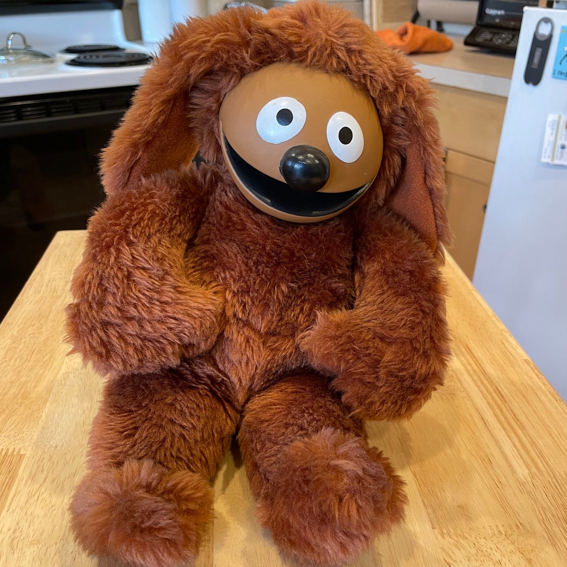Rowlf the Dog, 1980s Muppet Show Plush Bundle With Antique Asahi Toy ...