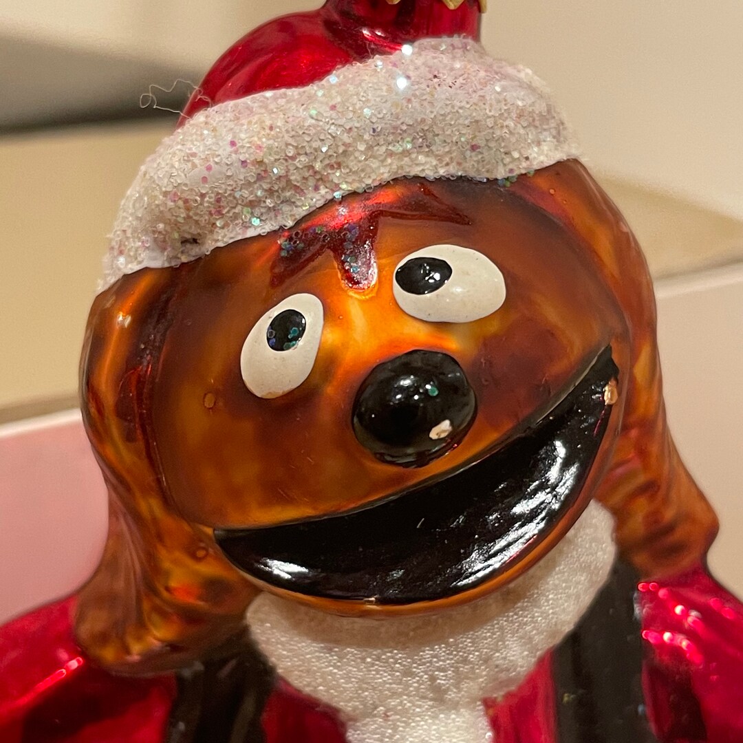Rowlf the Dog, 1990s "play It Again Santa" Blown Glass Christmas ...