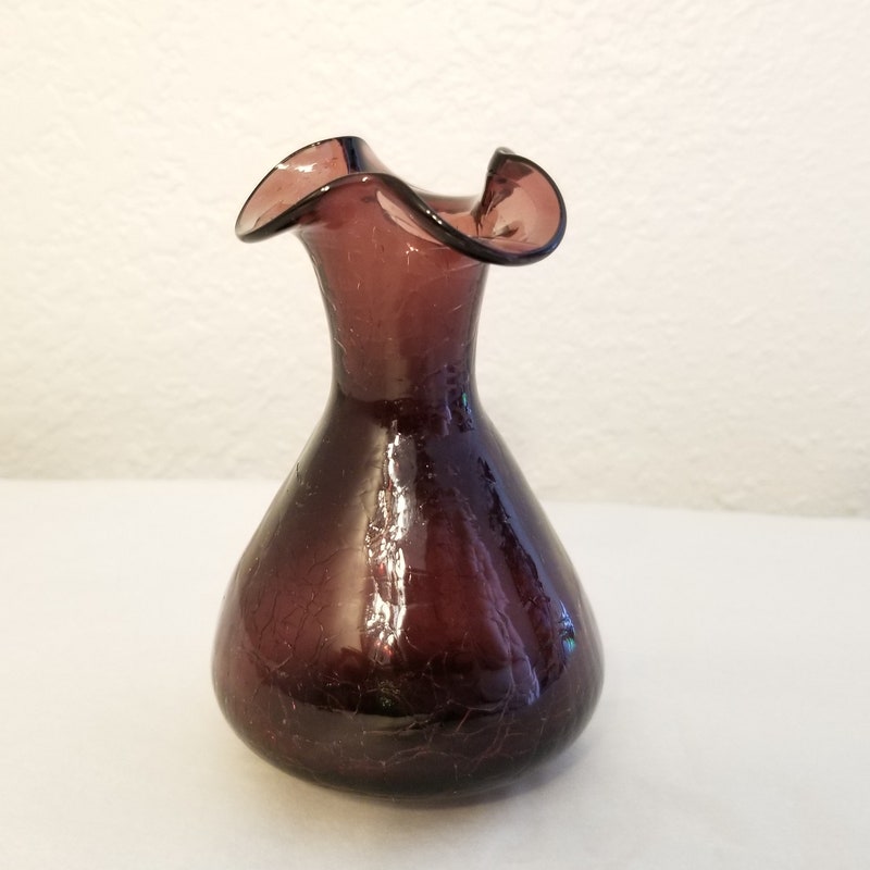 Ruffled Rim Vase - Etsy