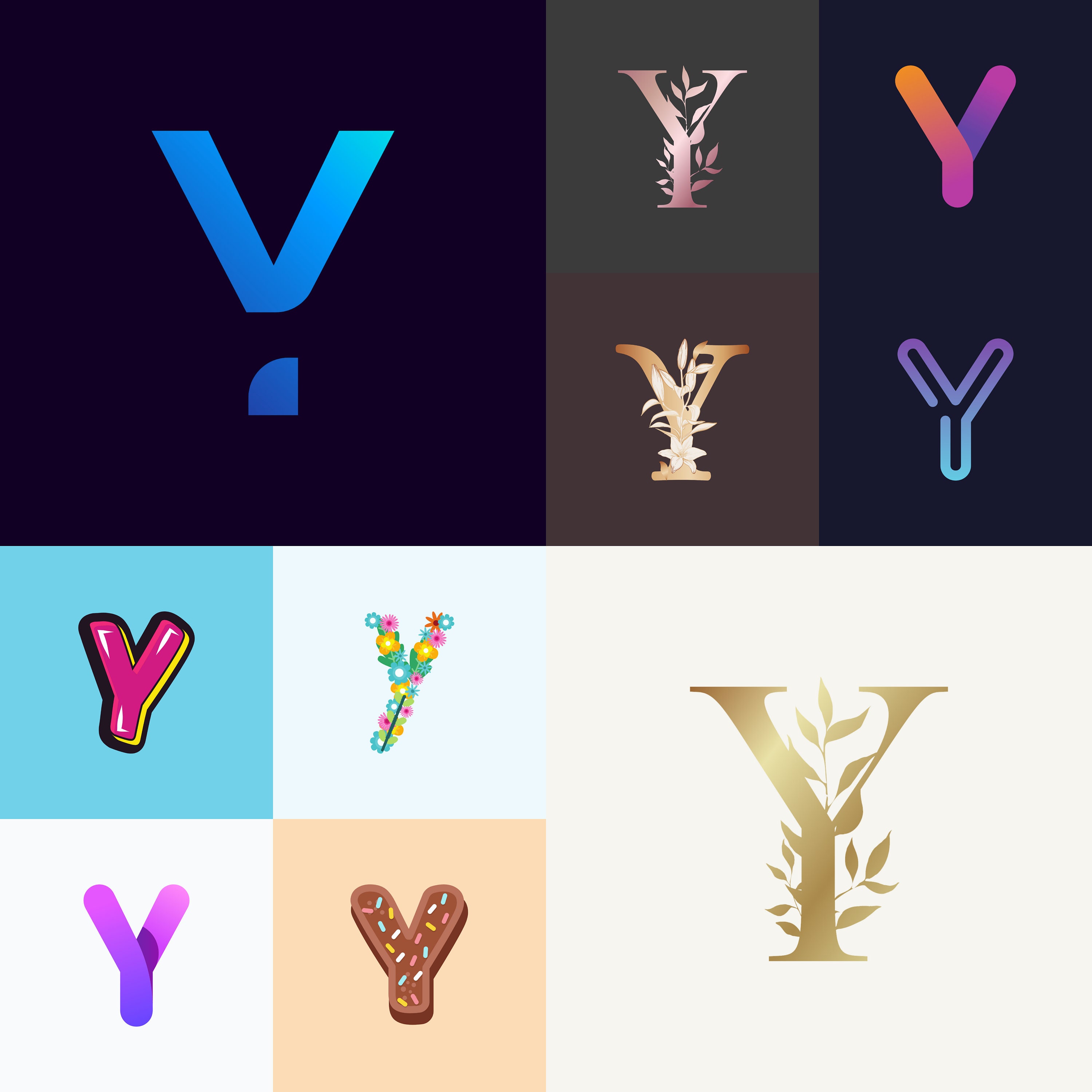 Y Fondo de escritorio 4K con su inicial / adecuado para PC | Etsy