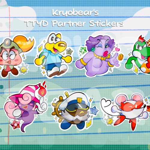 TTYD Paper Mario Partner Stickers - Etsy