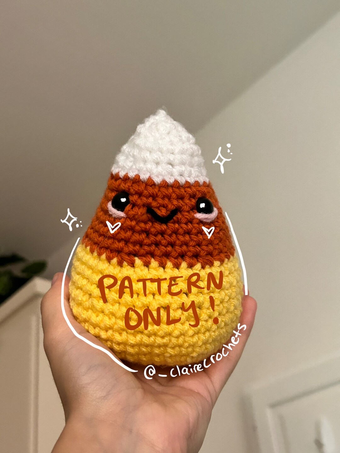 Crochet Pattern for Candy Corn Plushie - Etsy