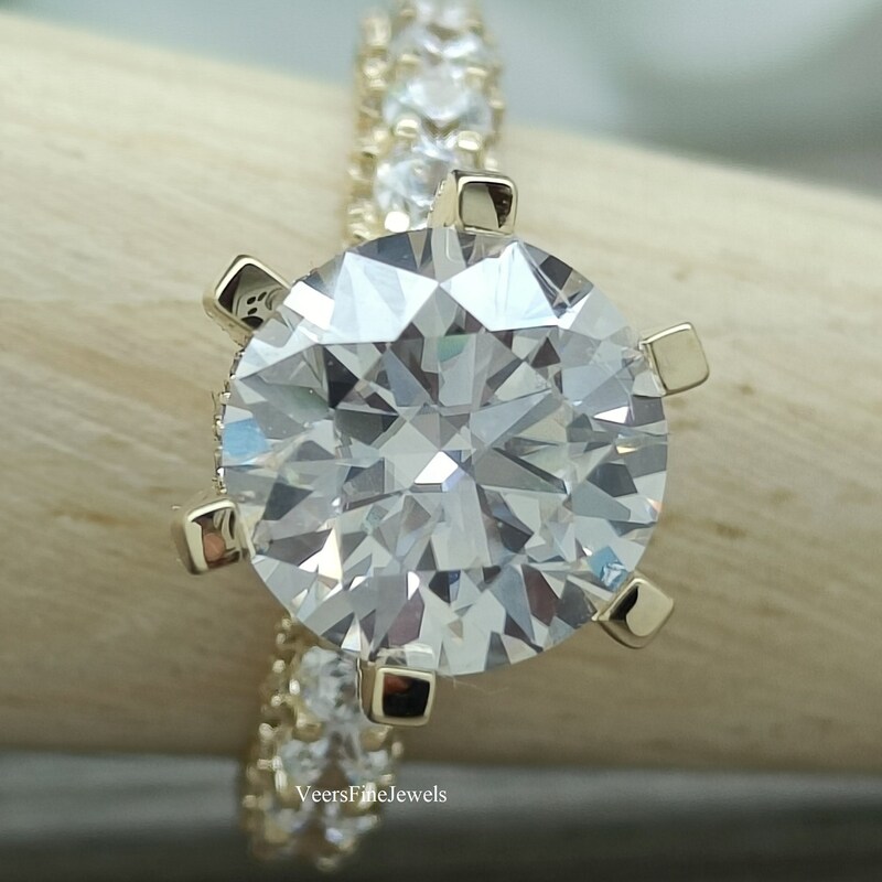 Real Moissanite Ring - Etsy