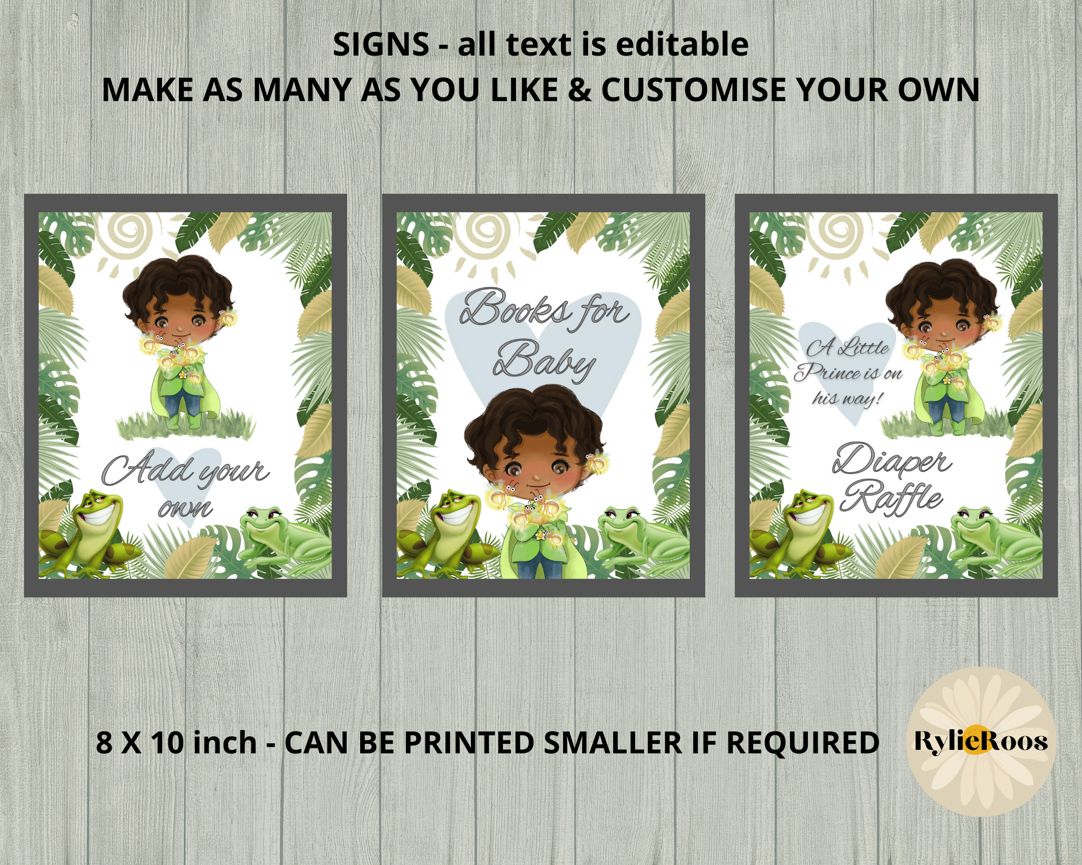 Prince Naveen Baby Shower Bundle: African American Theme (digital) - Etsy