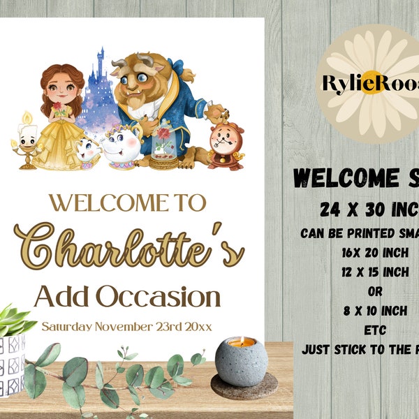 Beauty and the Beast Signs - Etsy
