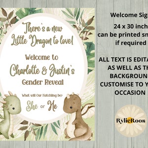 Dragon Gender Reveal Bundle, Dragon Gender Reveal Decor, Dragon Gender ...