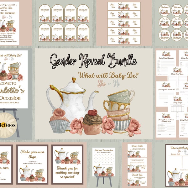 Gender Reveal Tea Party - Etsy