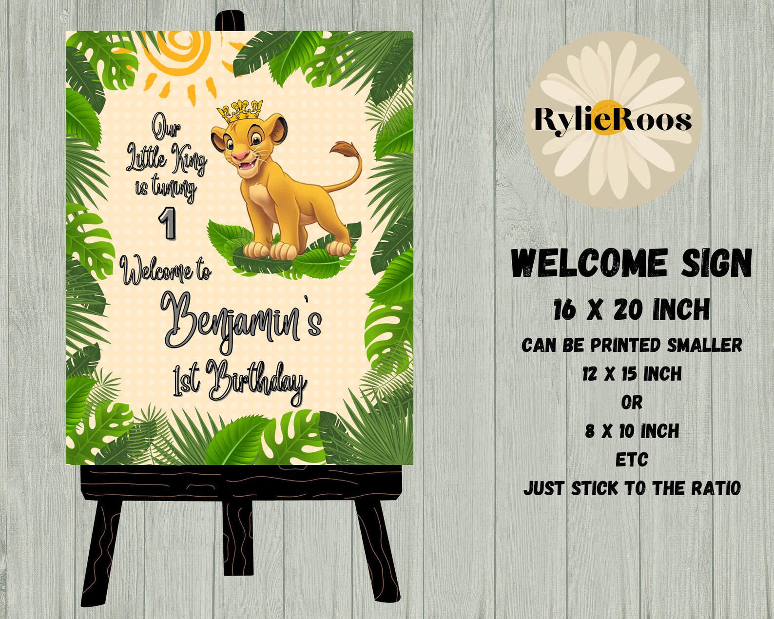 Lion King Birthday Welcome Sign Simba Birthday Welcome Sign - Etsy