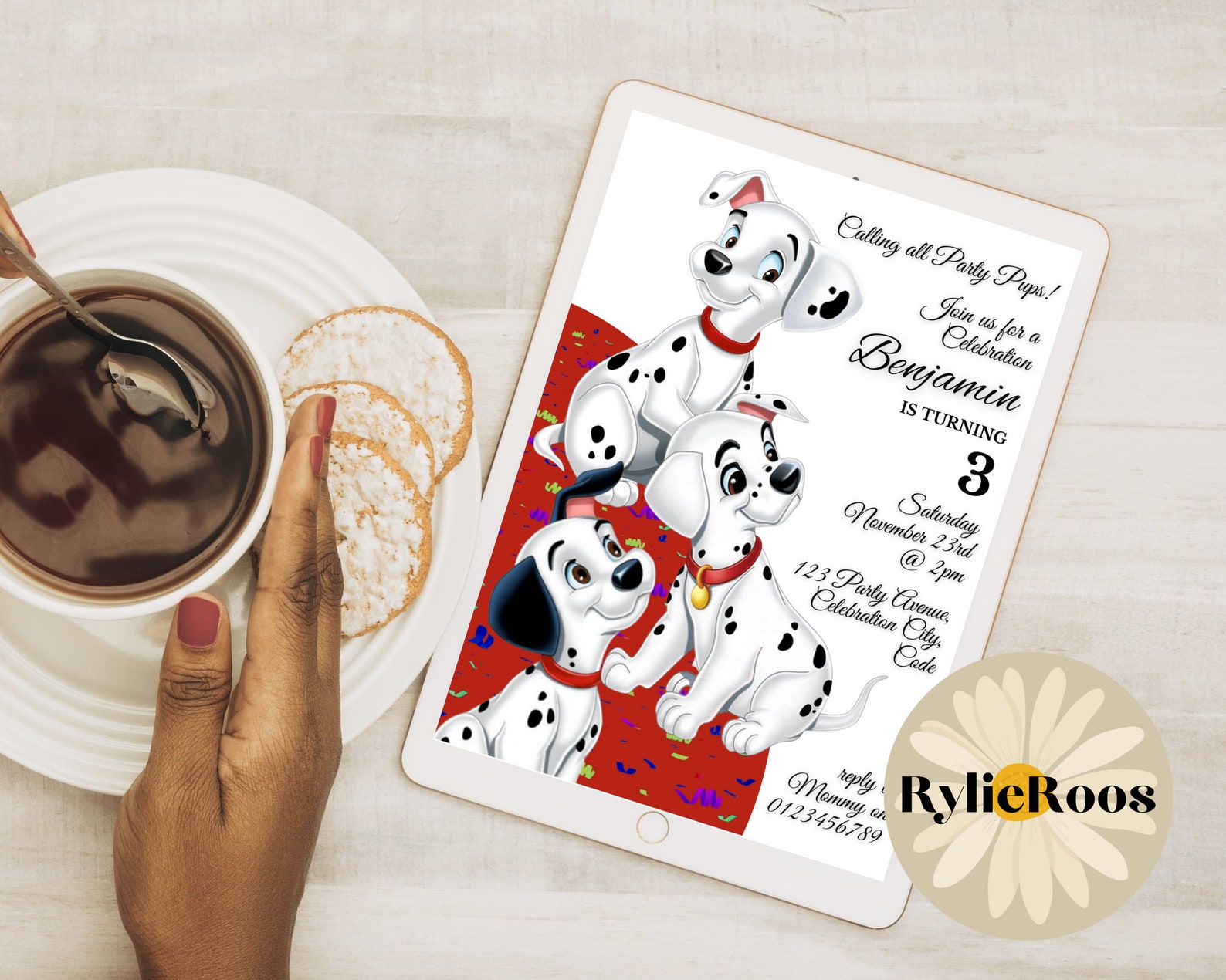 Dalmatian Birthday Invitation: Editable Printable, Any Age (digital) - Etsy