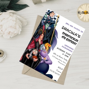 Villain Halloween Party Invitation: Spooky Fancy Dress Invite (digital ...