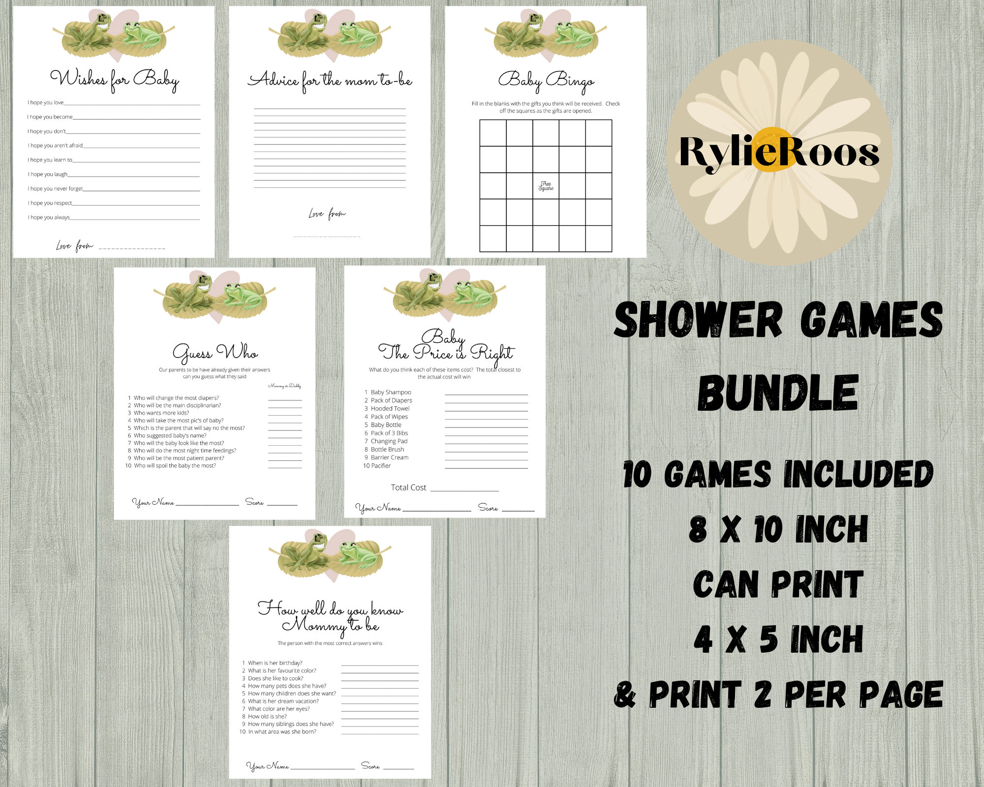 Princess Tiana Baby Shower Games: Editable Printable Games (digital ...