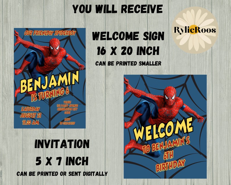 Spiderman Party Printables Spiderman Birthday Bundle - Etsy