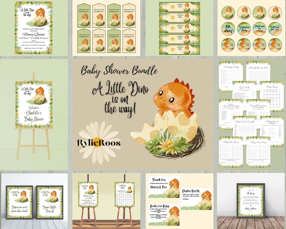 Paquetes De Dinosaurios Para Baby Shower Baby Shower Dinosaur: Más De