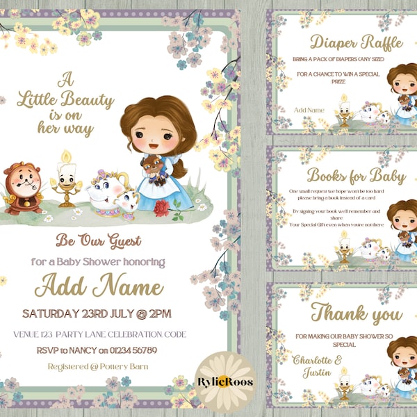Beauty and the Beast Baby Shower - Etsy