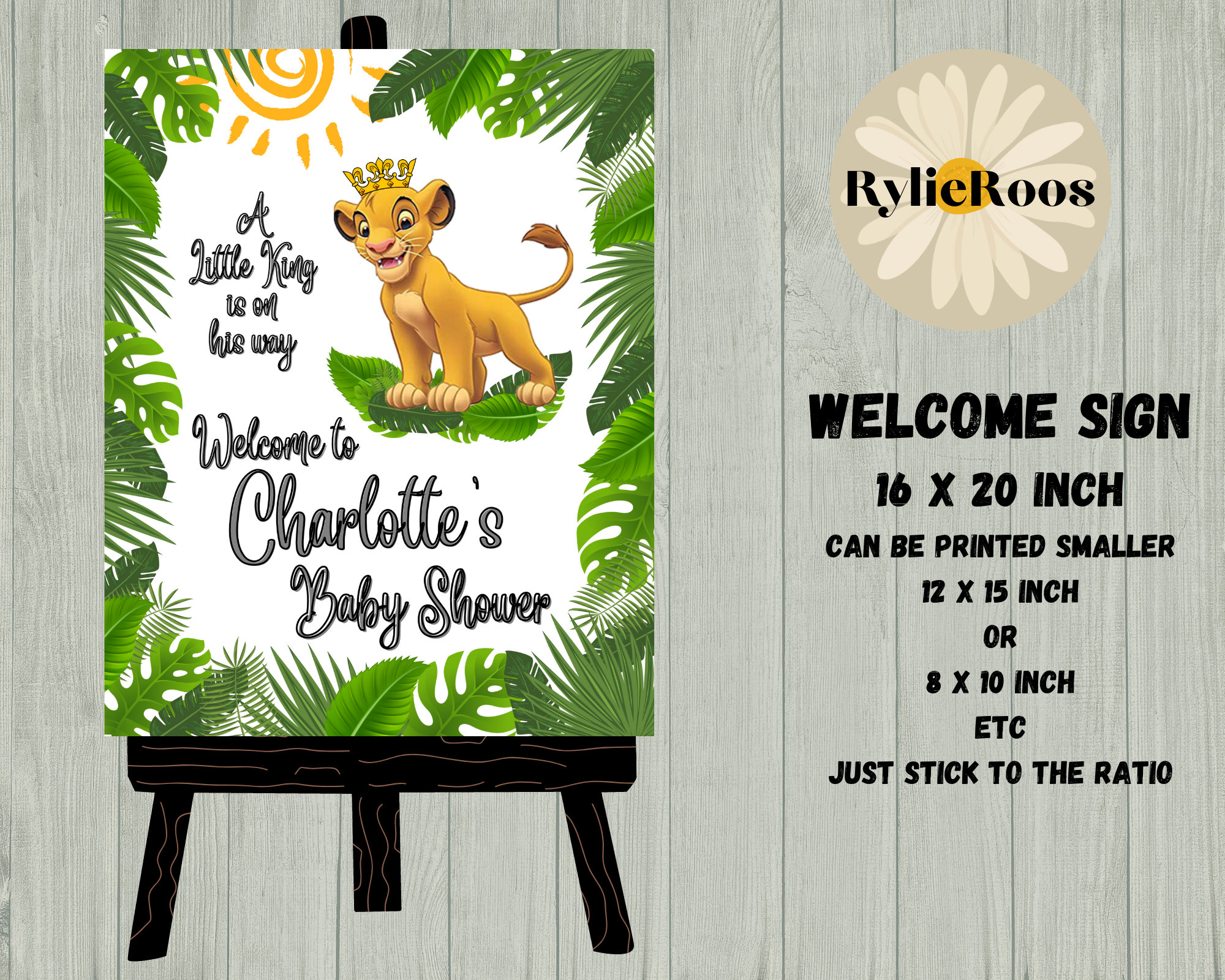 Lion King Welcome Sign Simba Welcome Sign Lion King Baby - Etsy UK