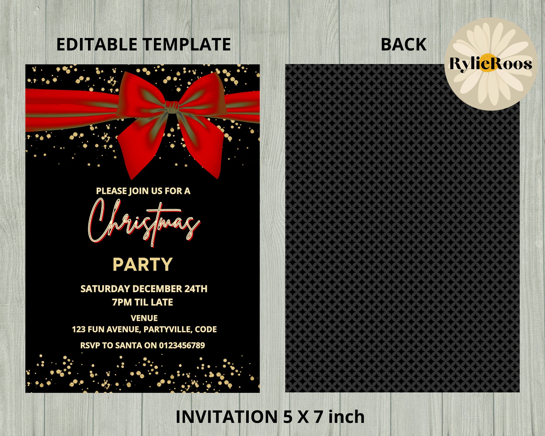 Blank Christmas Party Invitations