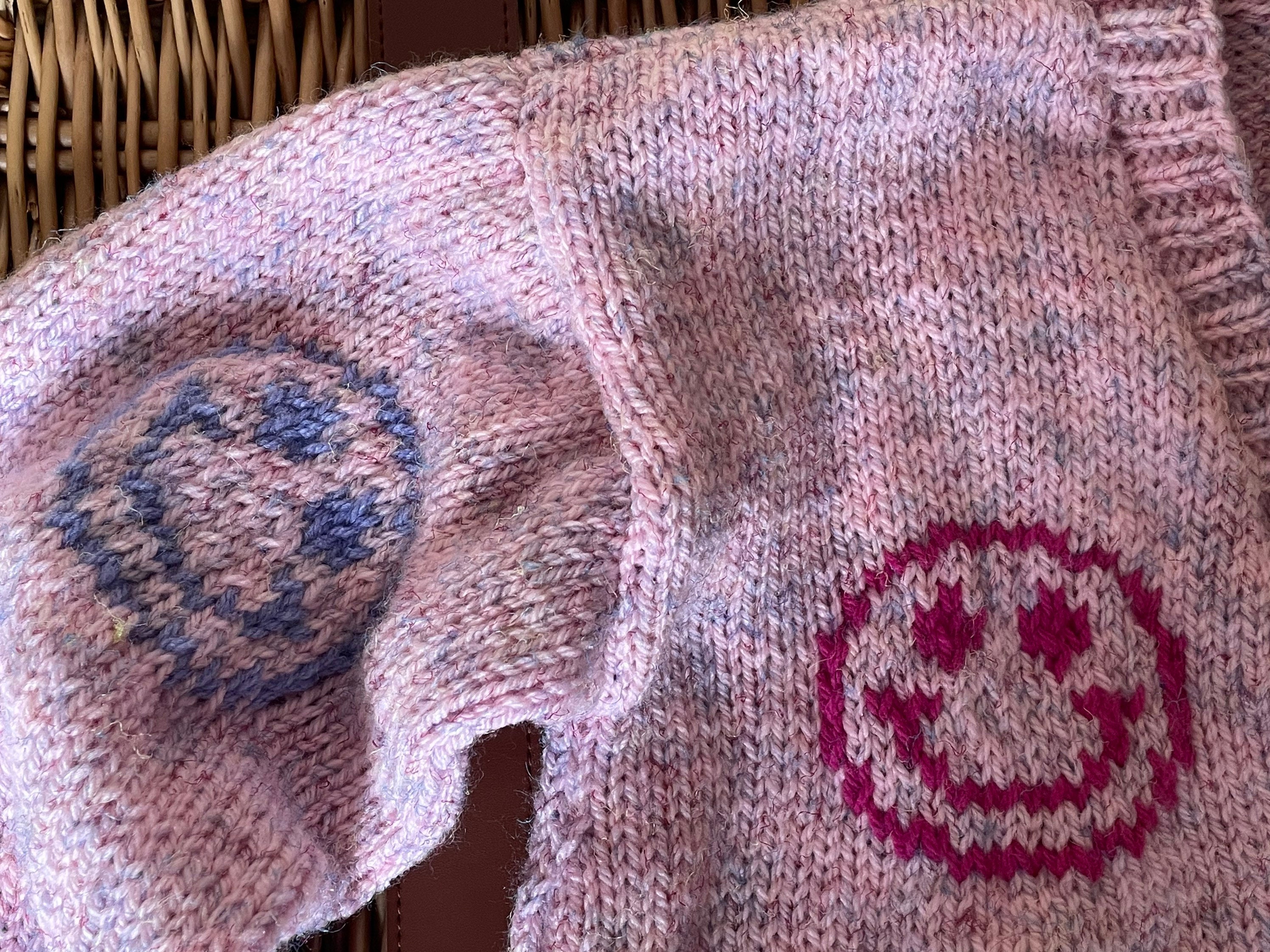 Smiley Face Cardigan - Etsy