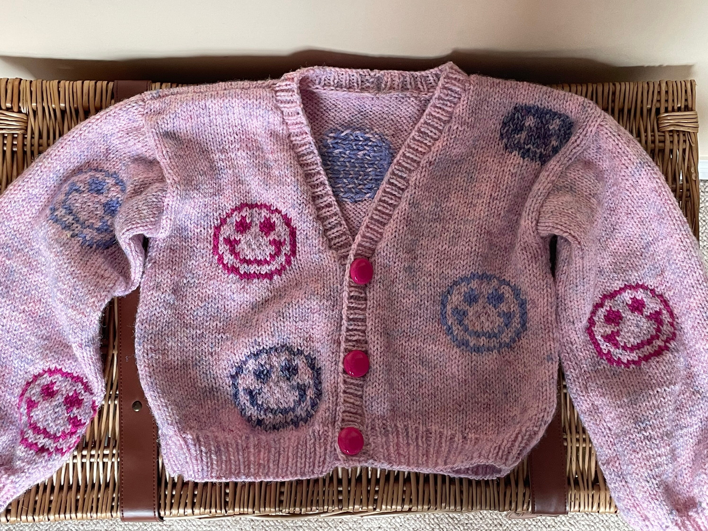 Smiley Face Cardigan - Etsy