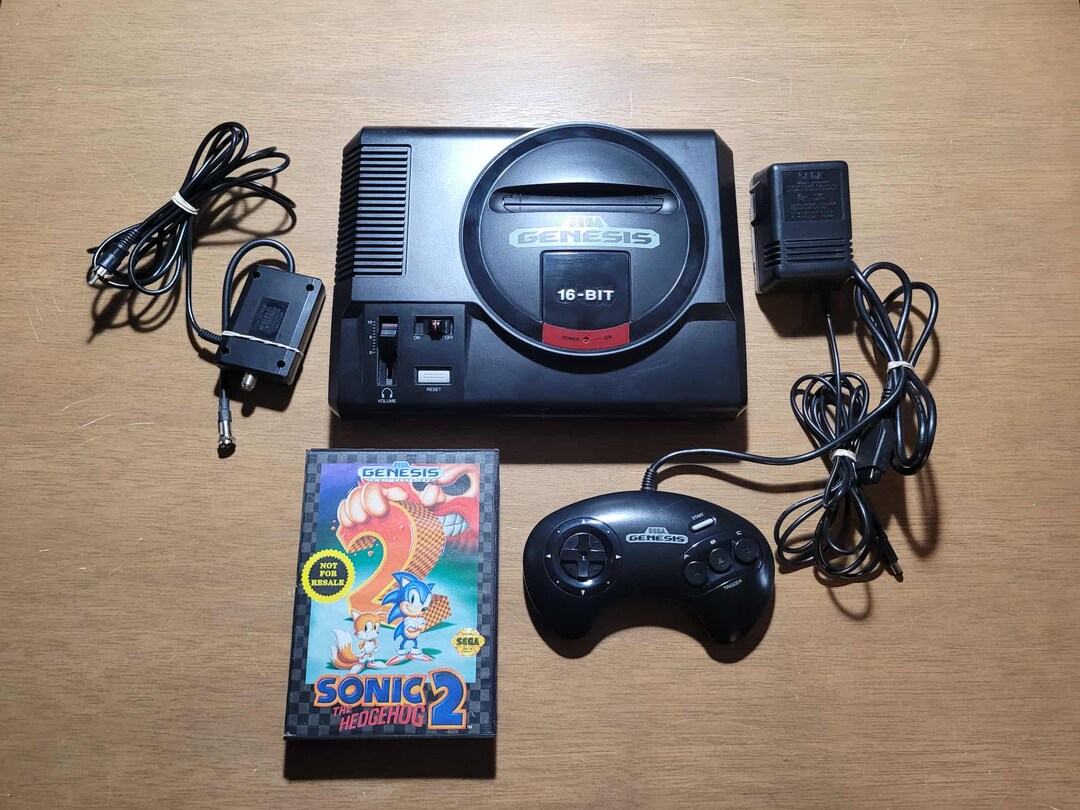 Sega Genesis Model 1 Console + Controller + Cables + Sonic the Hedgehog ...