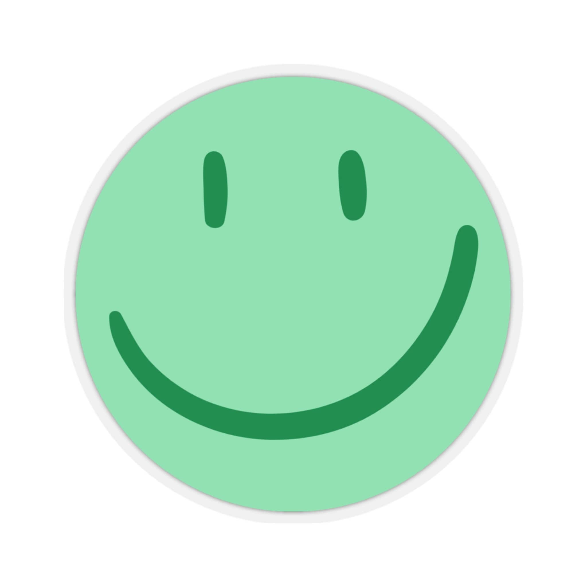 Green Smiley Face- Sticker - Etsy