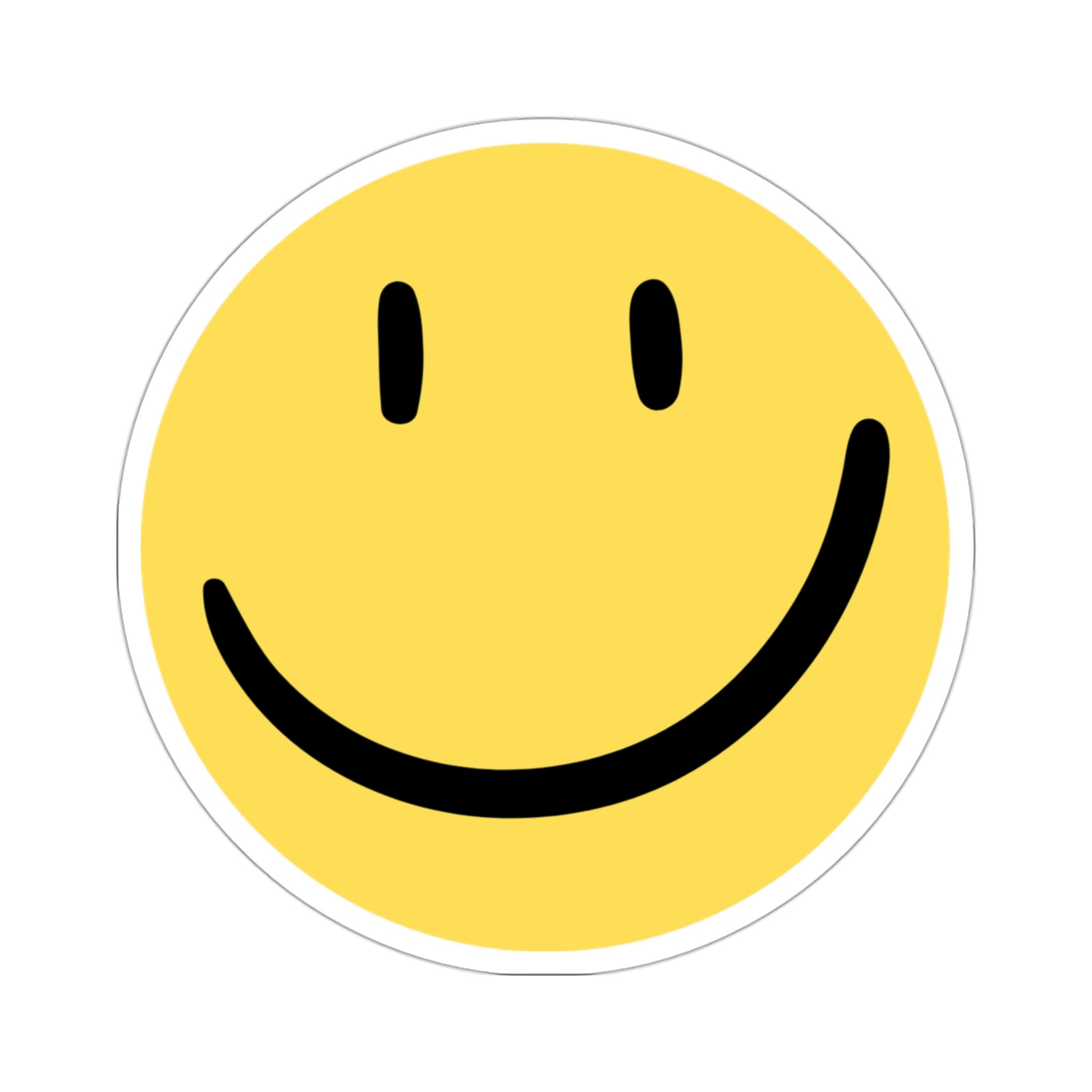 Yellow Smiley Face- Sticker - Etsy
