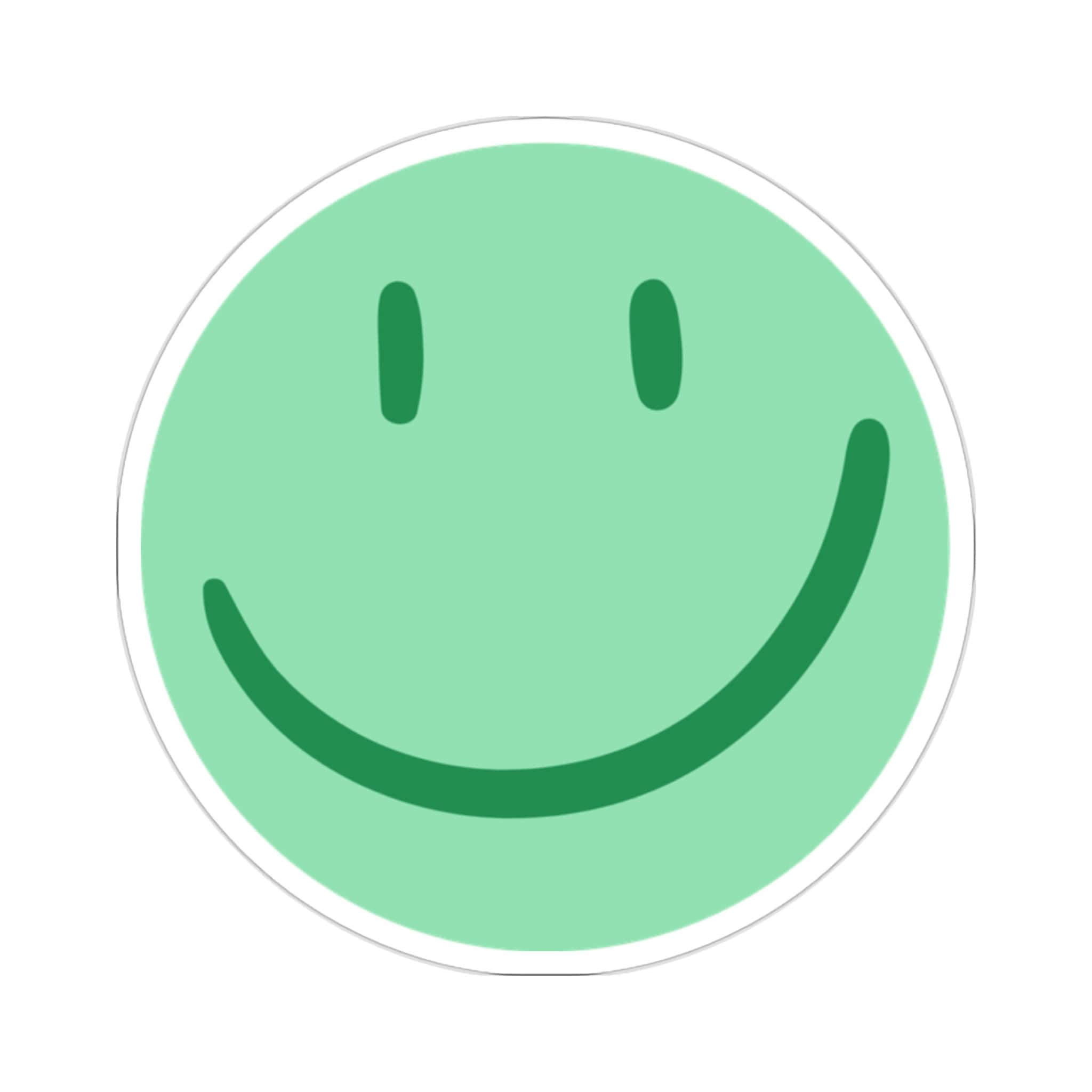 Green Smiley Face- Sticker - Etsy