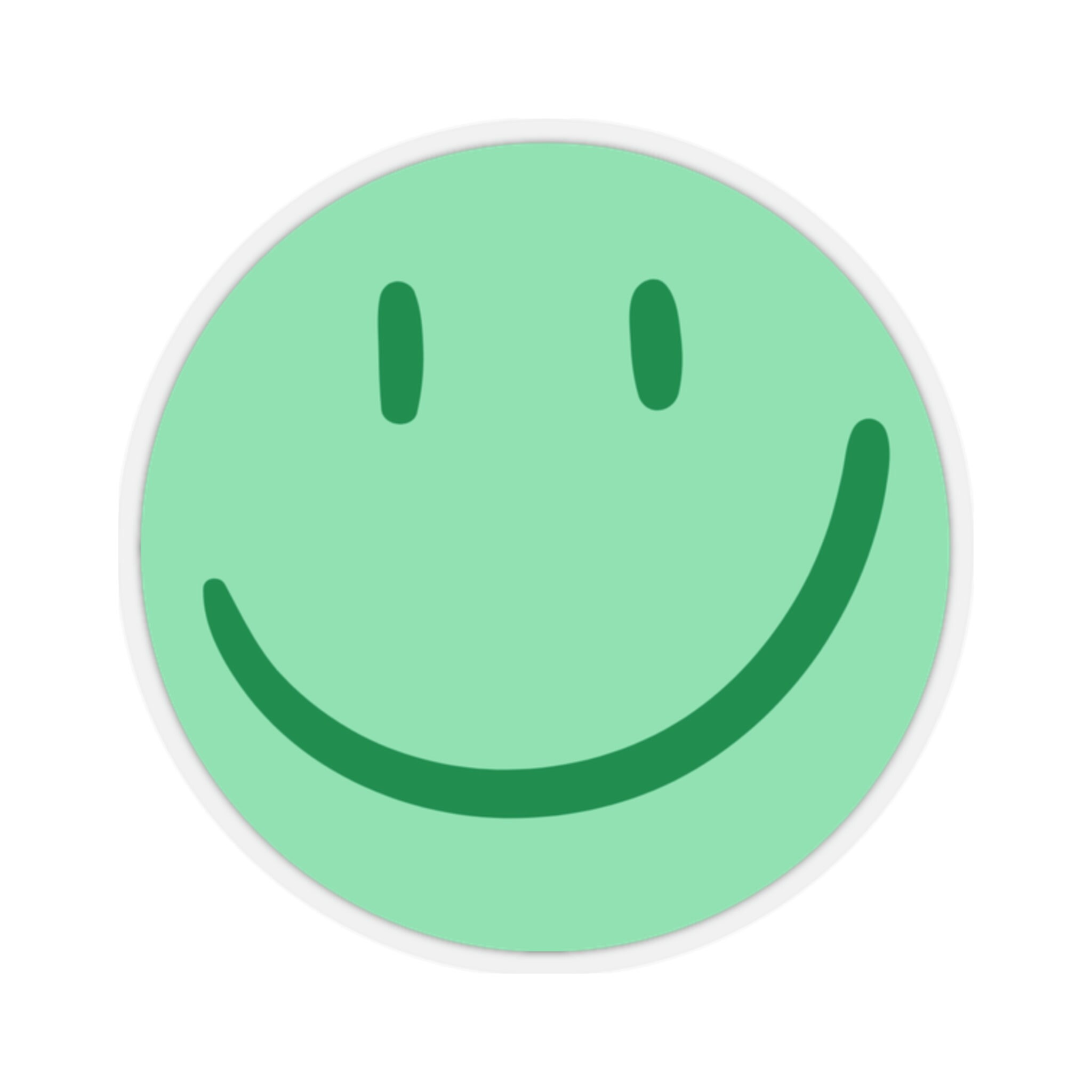 Green Smiley Face- Sticker - Etsy