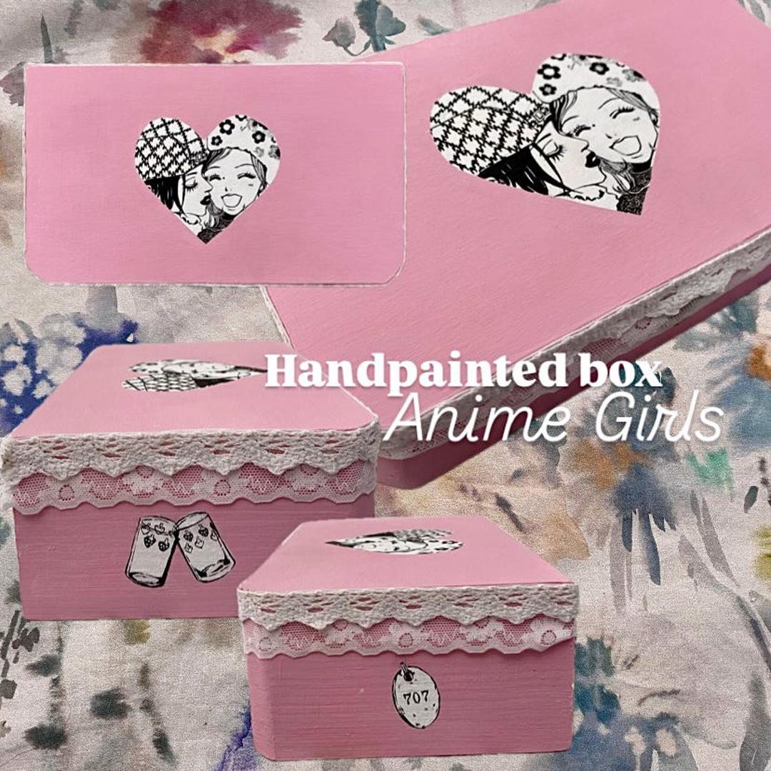 Personalized Wooden Box Anime Girls - Etsy