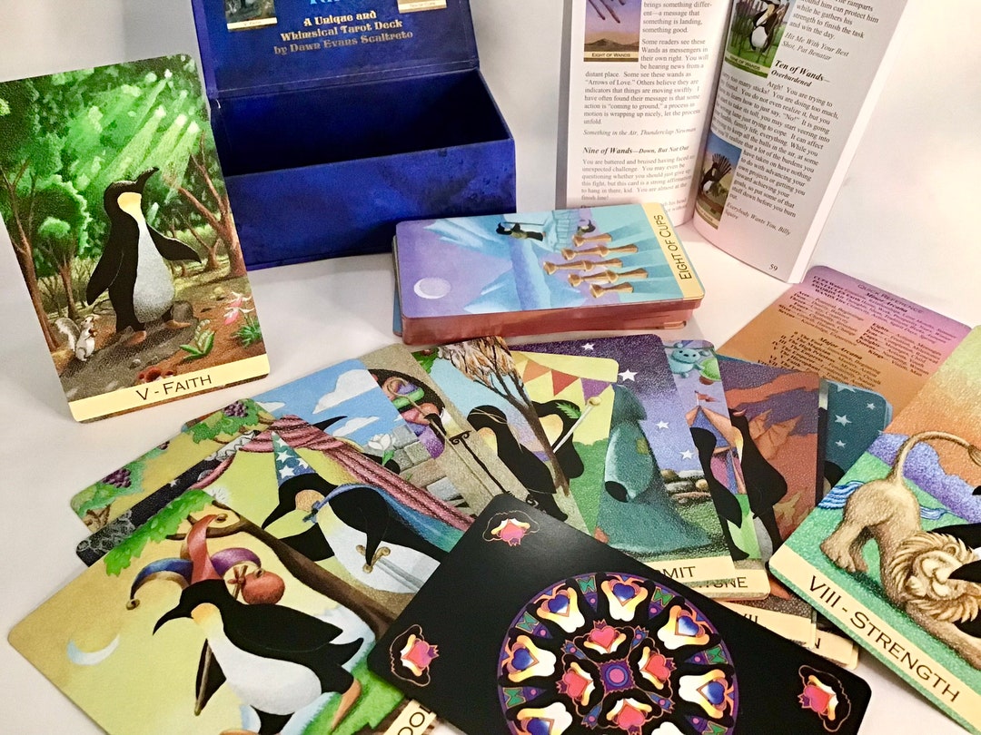 Mystical Penguin Tarot Deck - Rose Gold Edging - Etsy