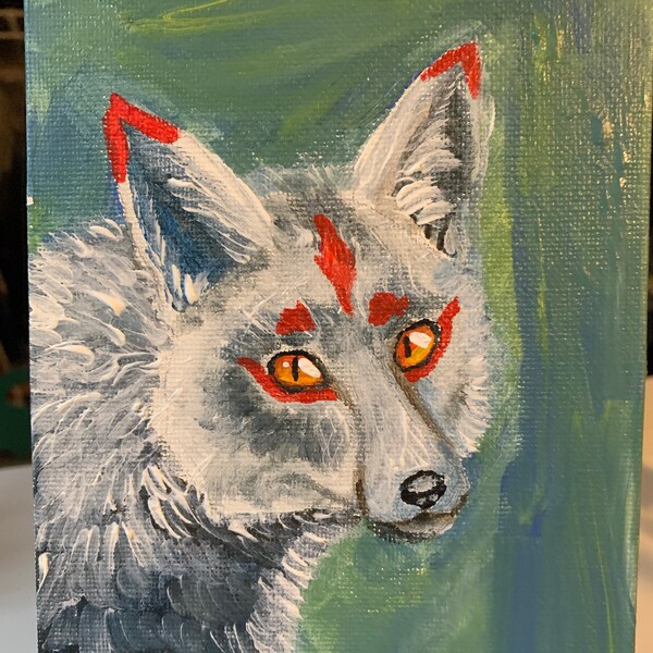 Kitsune Painting - Etsy