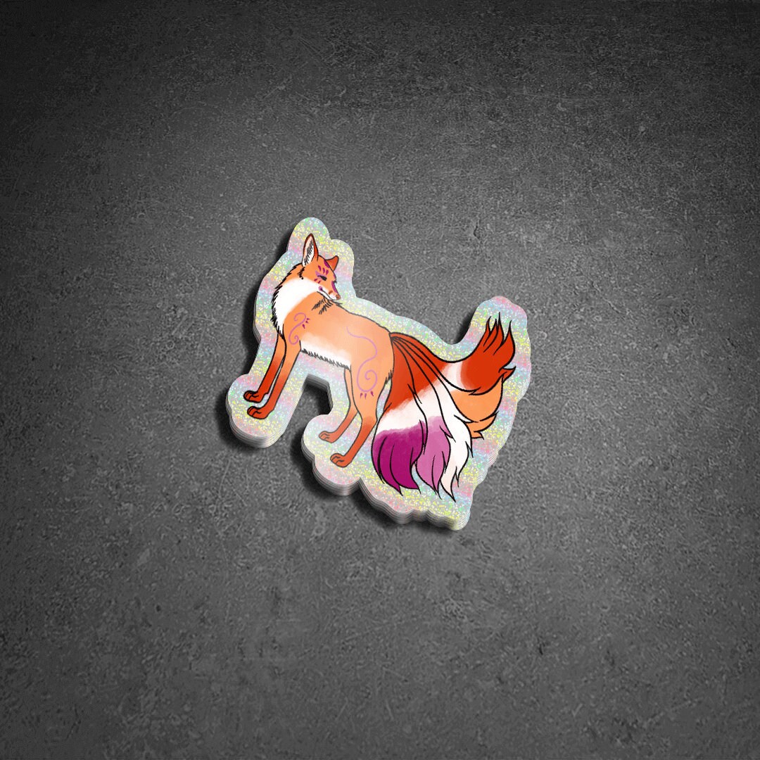 Lesbian Pride Kitsune Fox Yokai Sticker - Etsy Ireland