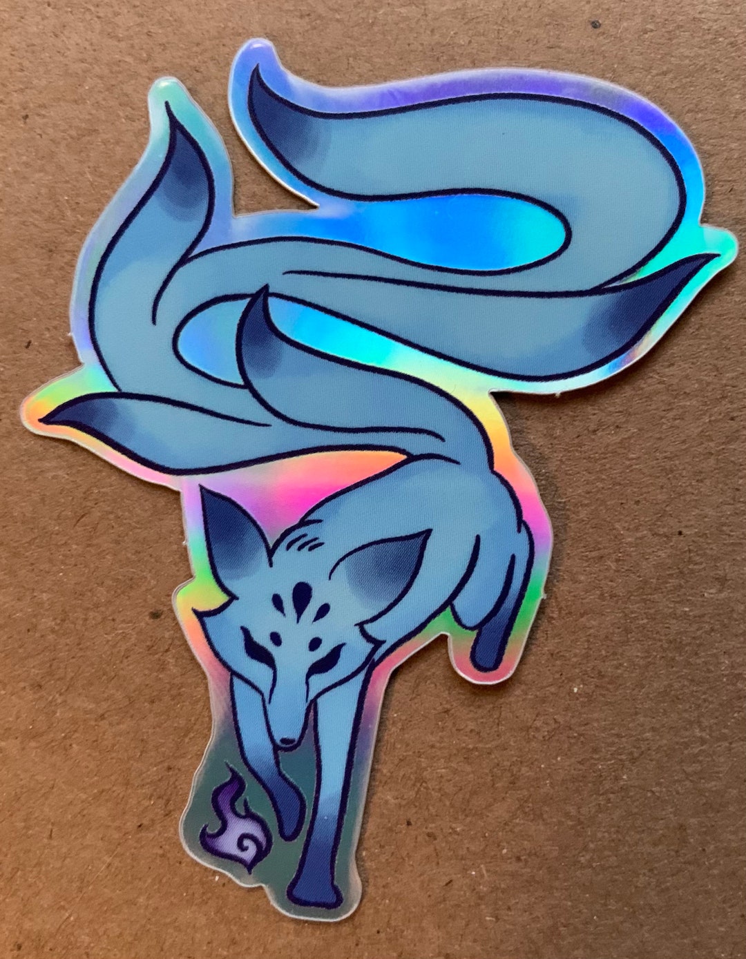 River Kitsune Sticker - Fox Yokai - Etsy
