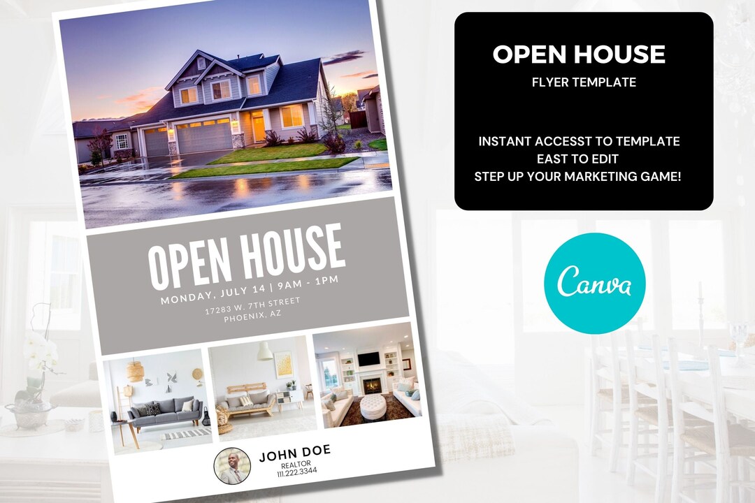 Real Estate Open House Flyer Template V2 | Real Estate Marketing ...