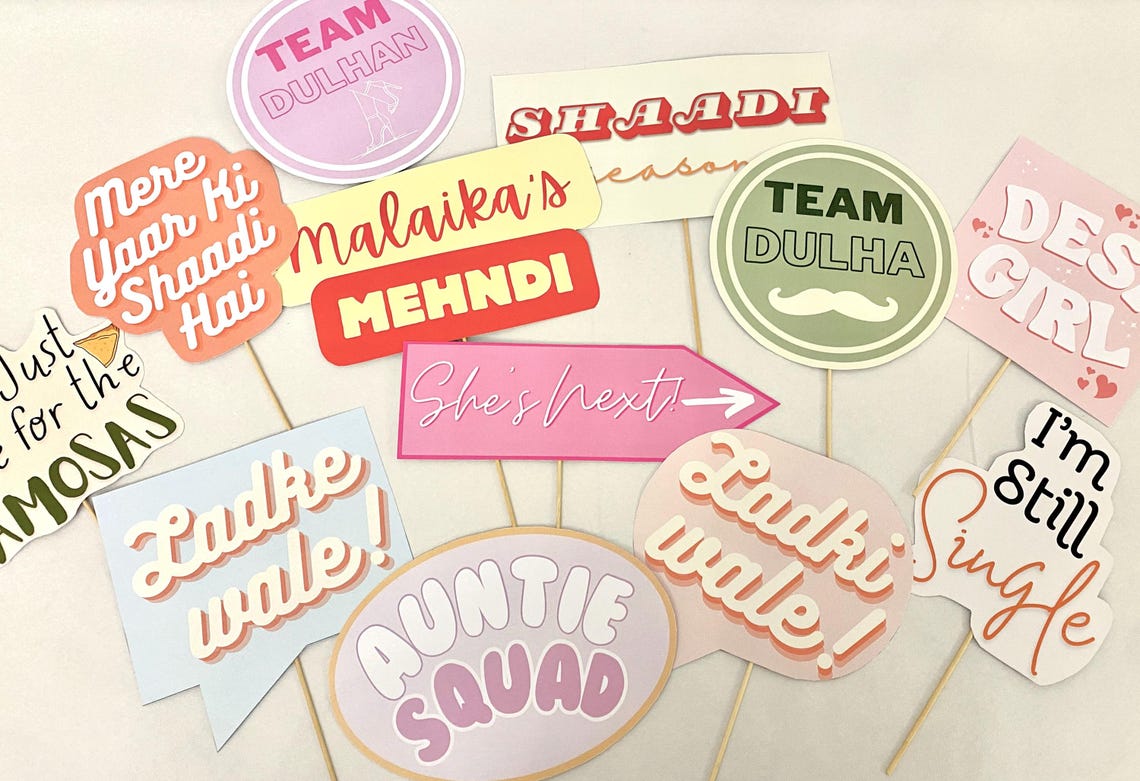 Mehndi Photo Booth Props - Digital Download - Etsy