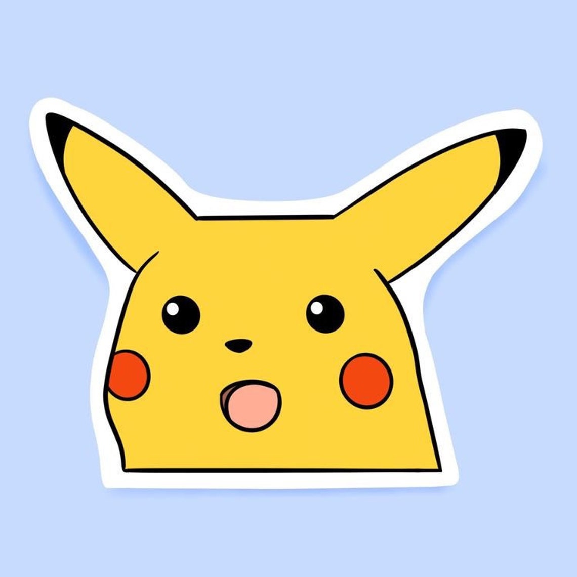Shocked Pikachu Meme Sticker - Etsy