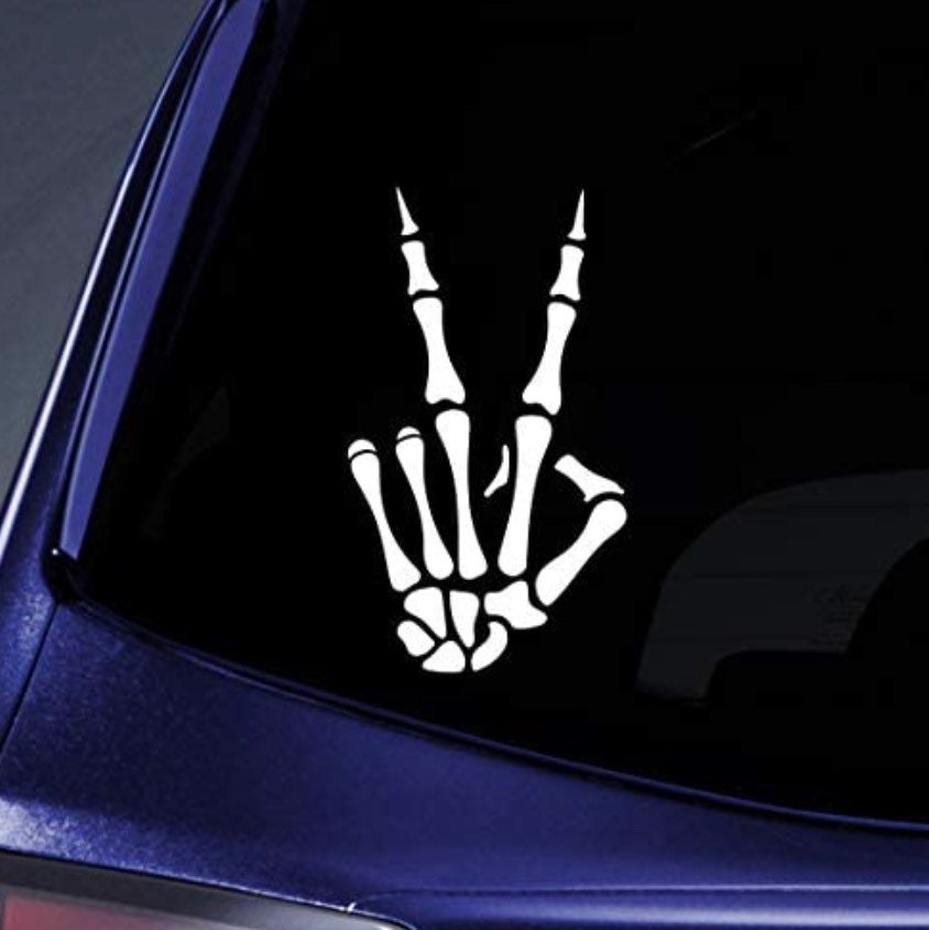 Skeleton Hand Vinyl Car Laptop Decals - Etsy