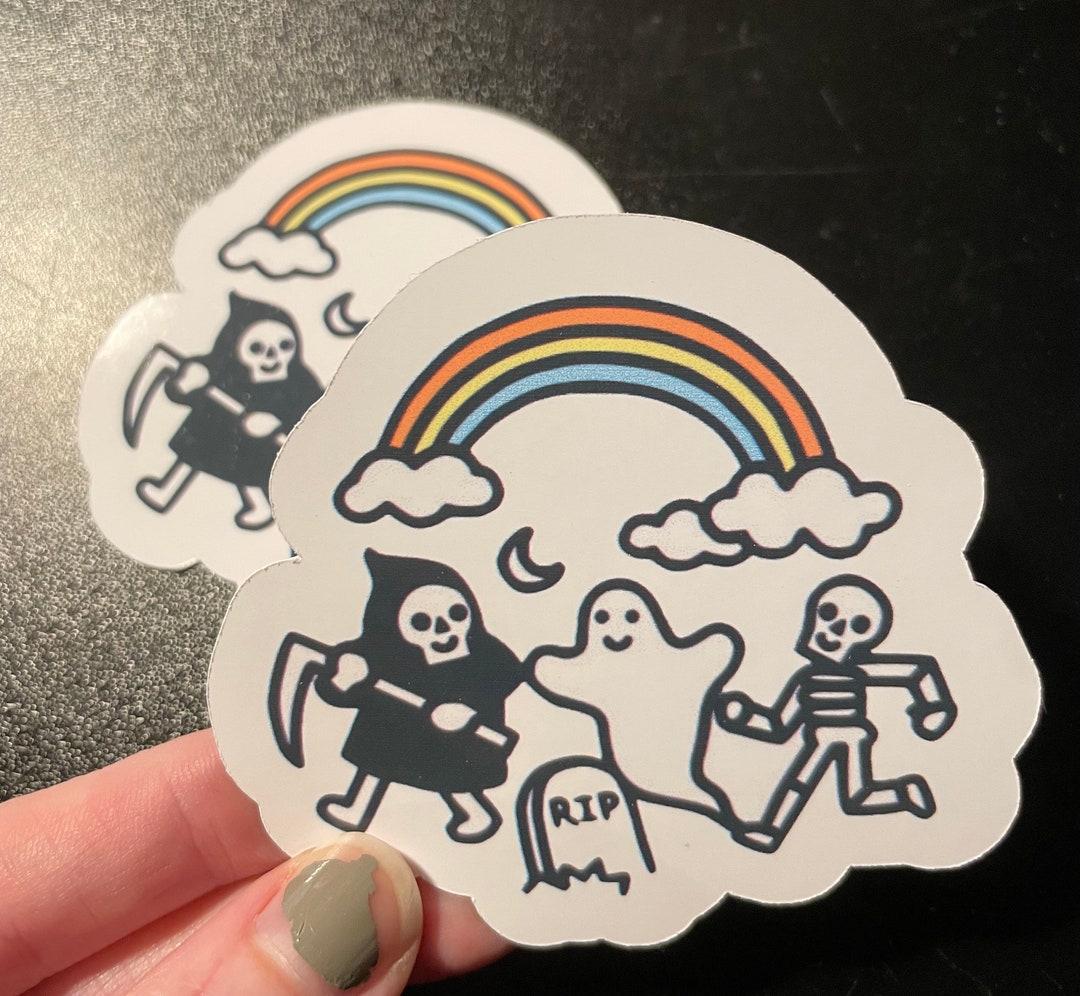 Deadly Friends Rainbow Graveyard Sticker - Etsy