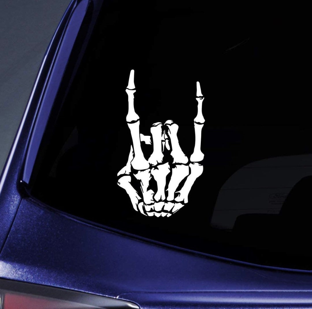 Skeleton Hand Vinyl Car Laptop Decals - Etsy