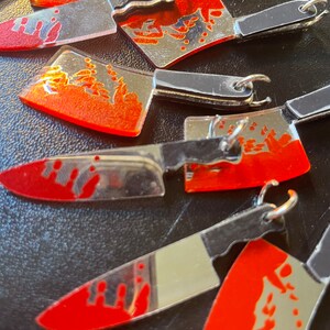Gothic Horror Hatchet Style Knife Earrings - Etsy