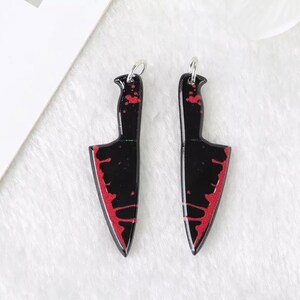 Gothic Horror Hatchet Style Knife Earrings - Etsy