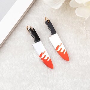 Gothic Horror Hatchet Style Knife Earrings - Etsy