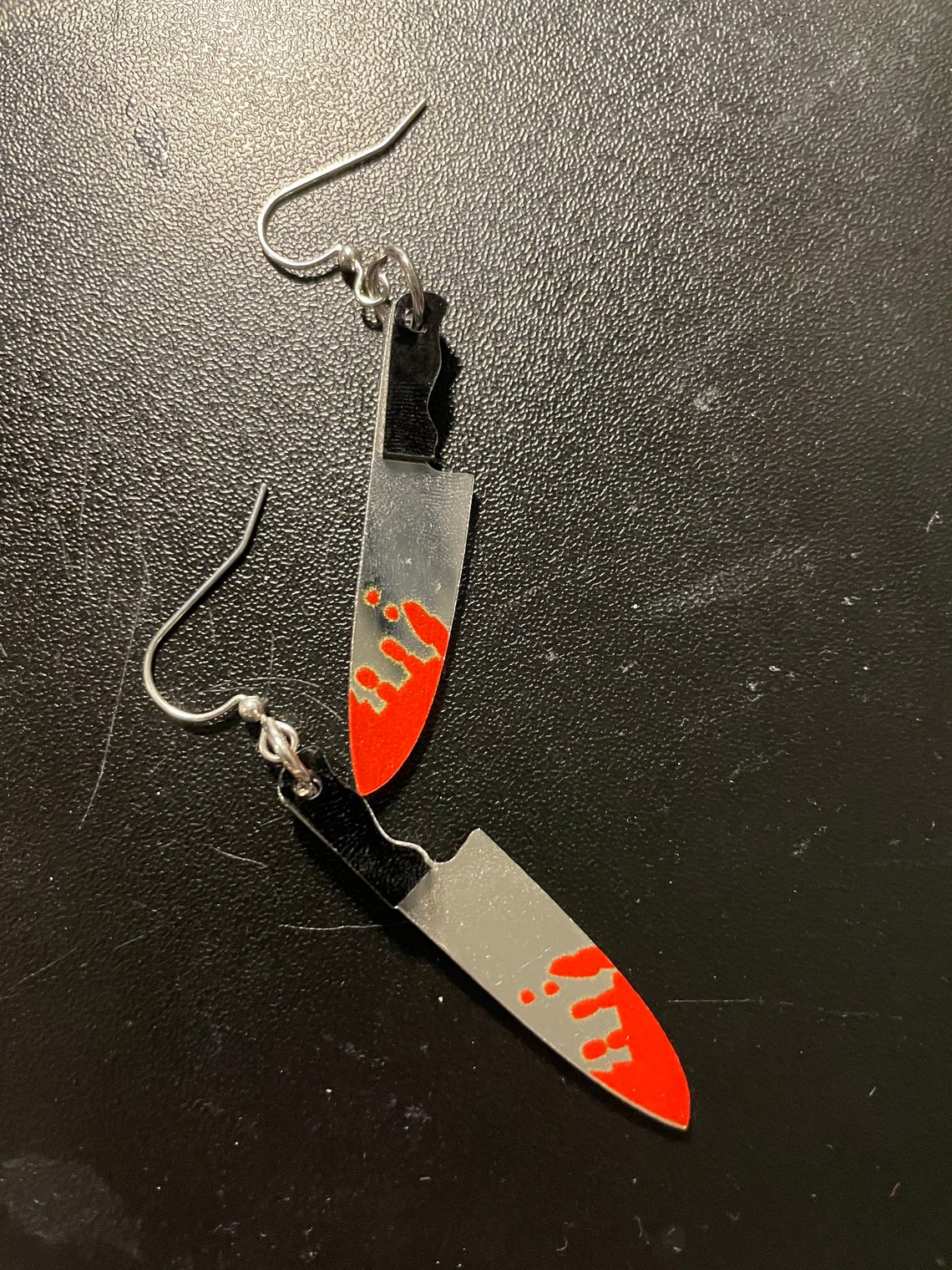 Gothic Horror Hatchet Style Knife Earrings | Etsy