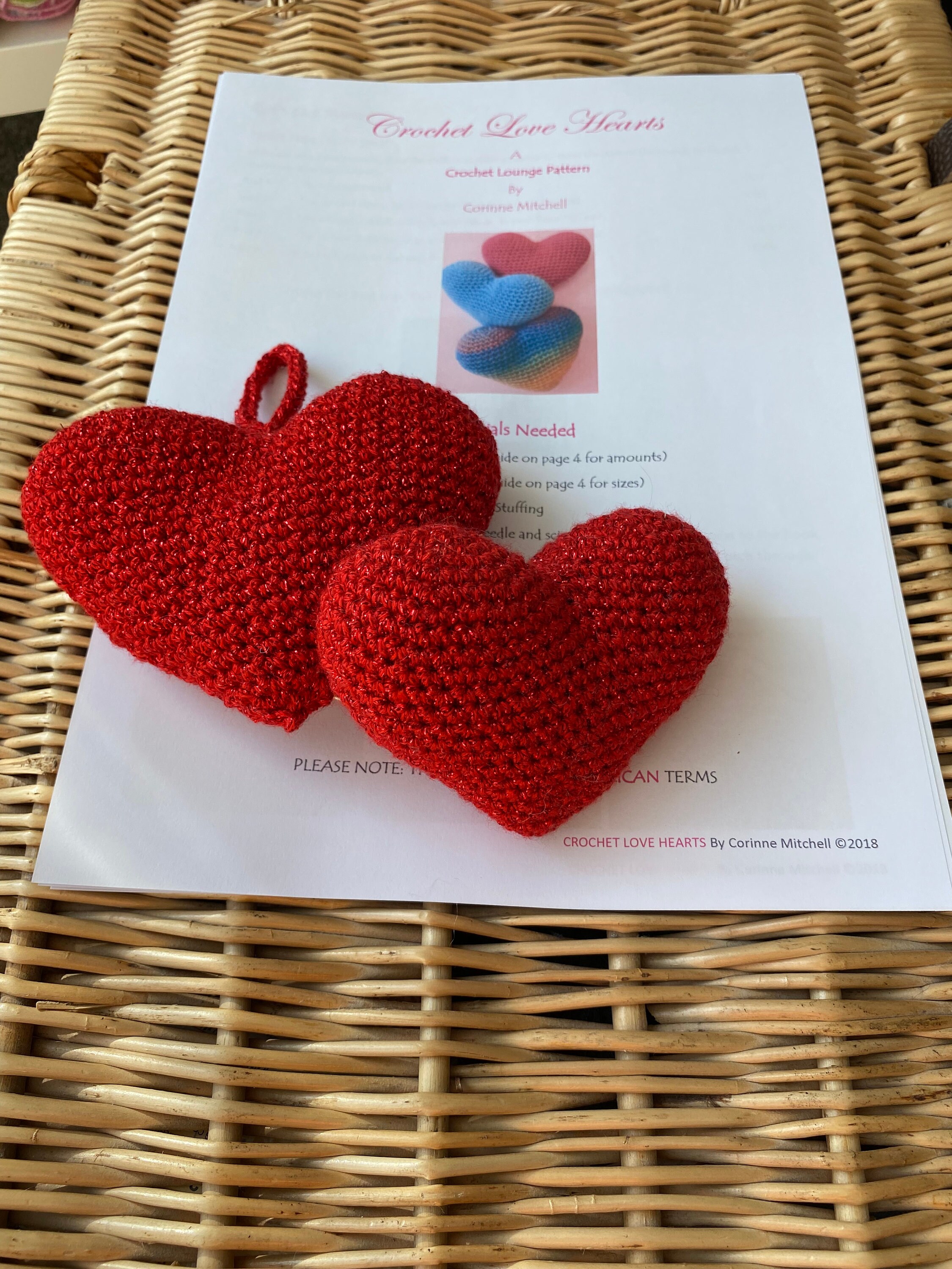 Crochet Love Hearts Downloadable Pdf Pattern a Fun and Easy to Make ...