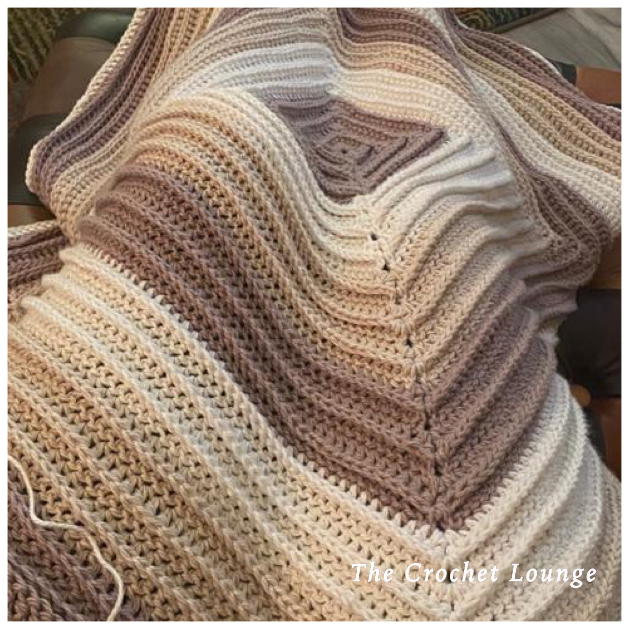 Amalfie Coast Crochet Blanket Pattern: Easy Cotton Blanket (PDF ...