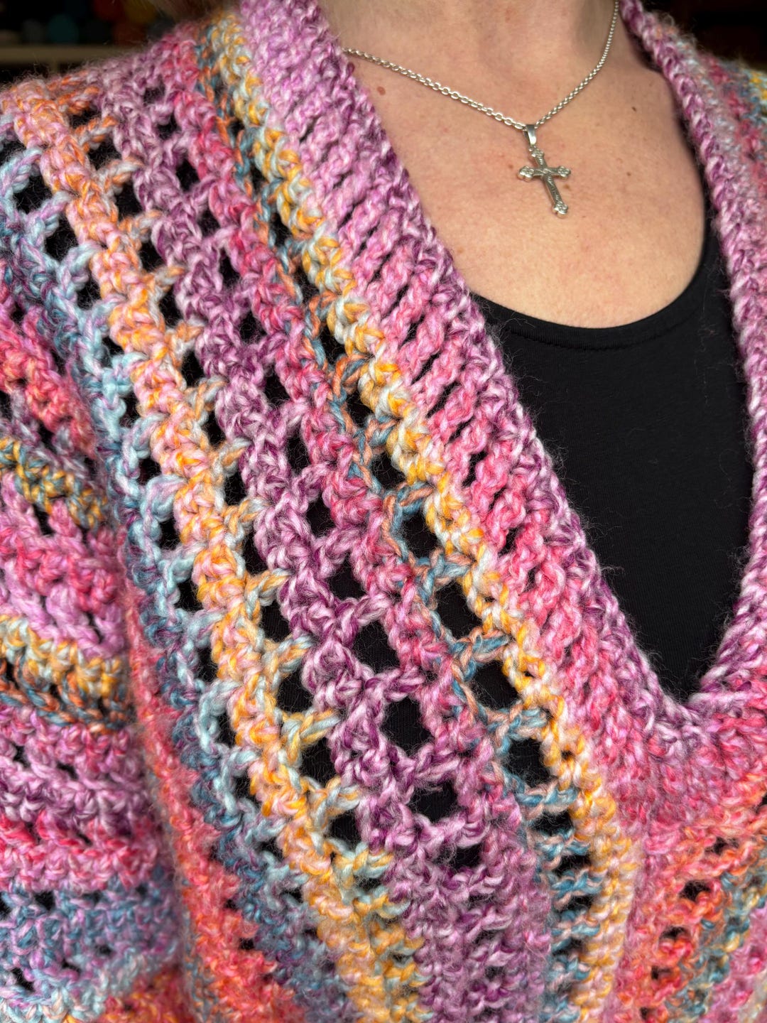 Easy Crochet Flattering Deep V Neckline Jumper - Etsy